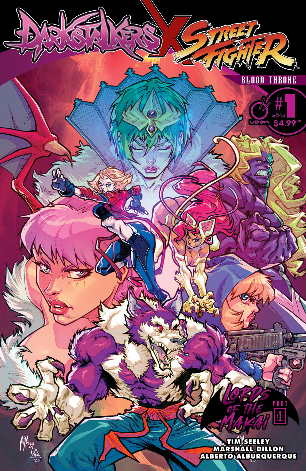 Street Fighter X Darkstalkers: Blood Throne #1 - 2nd print - CVR E Pla ...