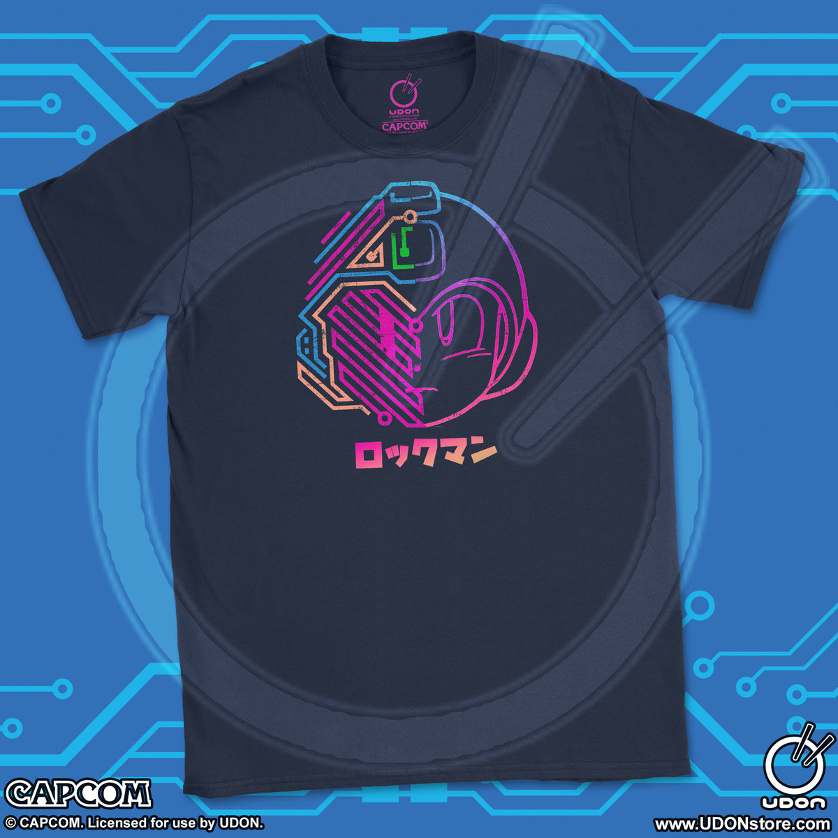 Mega Man Rainbow Foil Head Tee – UDON Entertainment