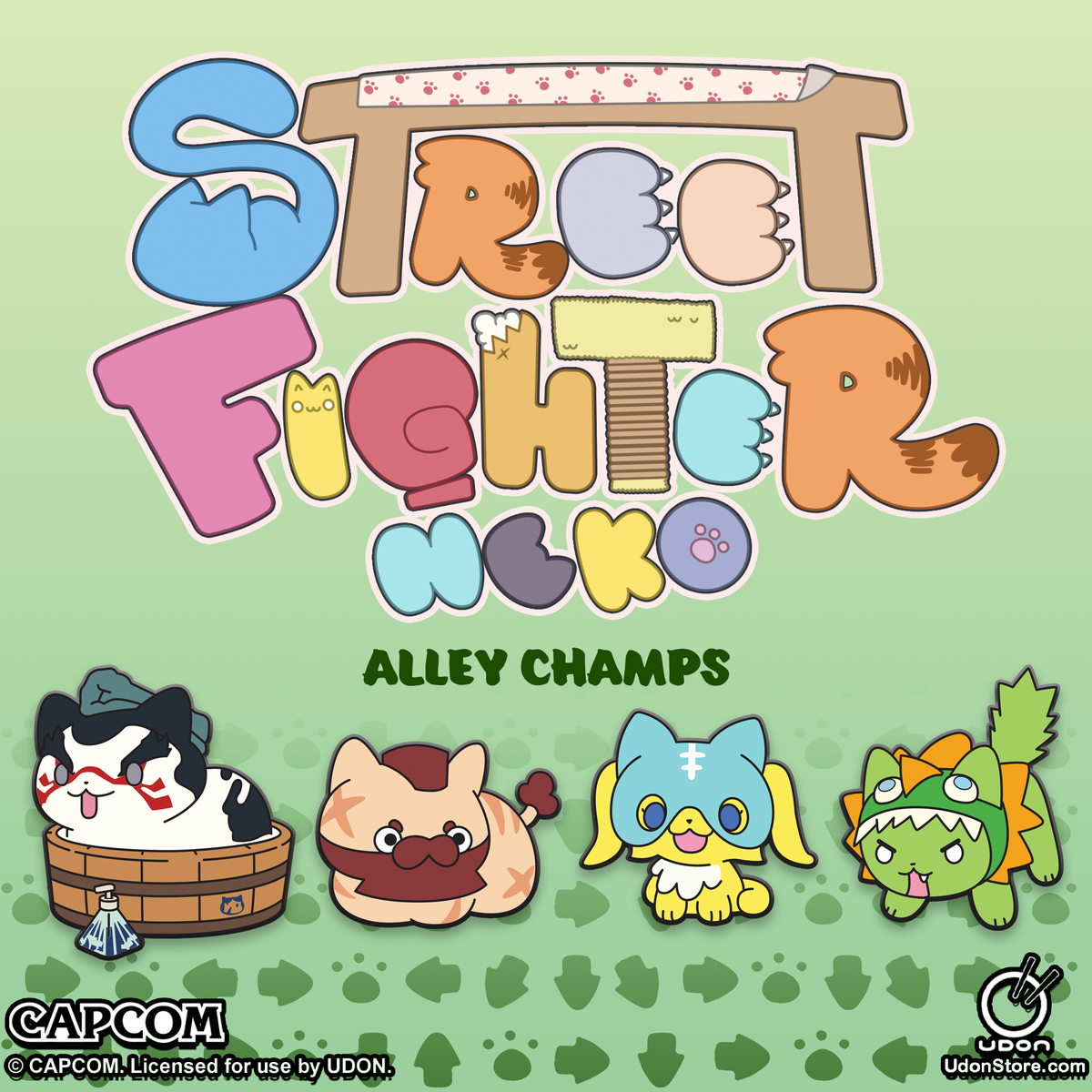 Street Fighter Neko Collectible Pin Set - Alley Champs – UDON Entertainment