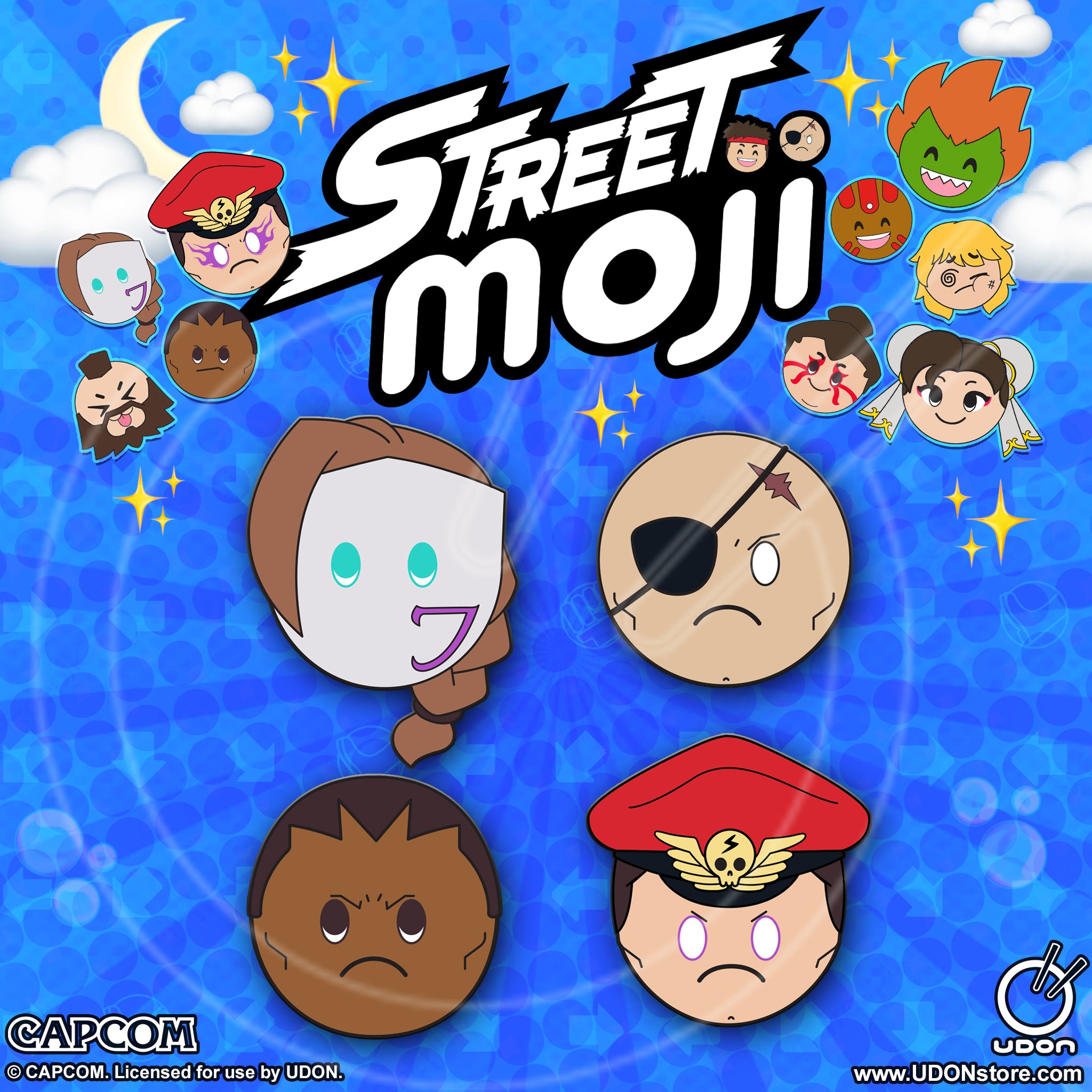 Street Fighter: Street-Moji Pins :( - Shadaloo Set – UDON Entertainment