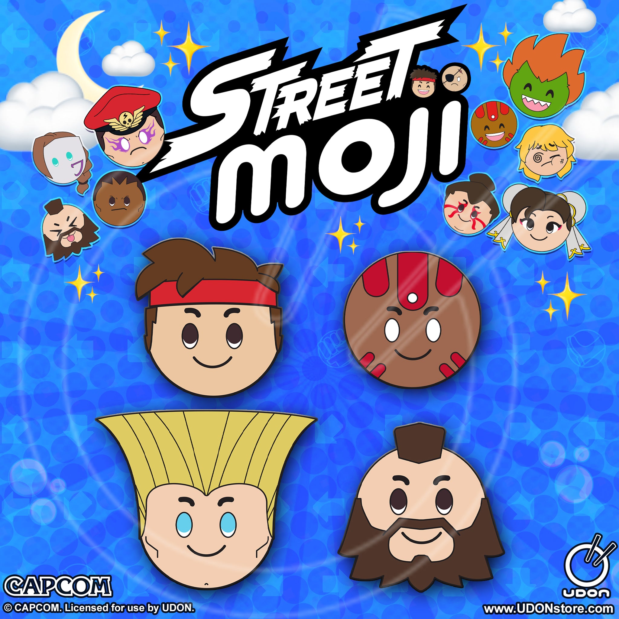 Street Fighter: Street-Moji Pins :) - Set 1 – UDON Entertainment