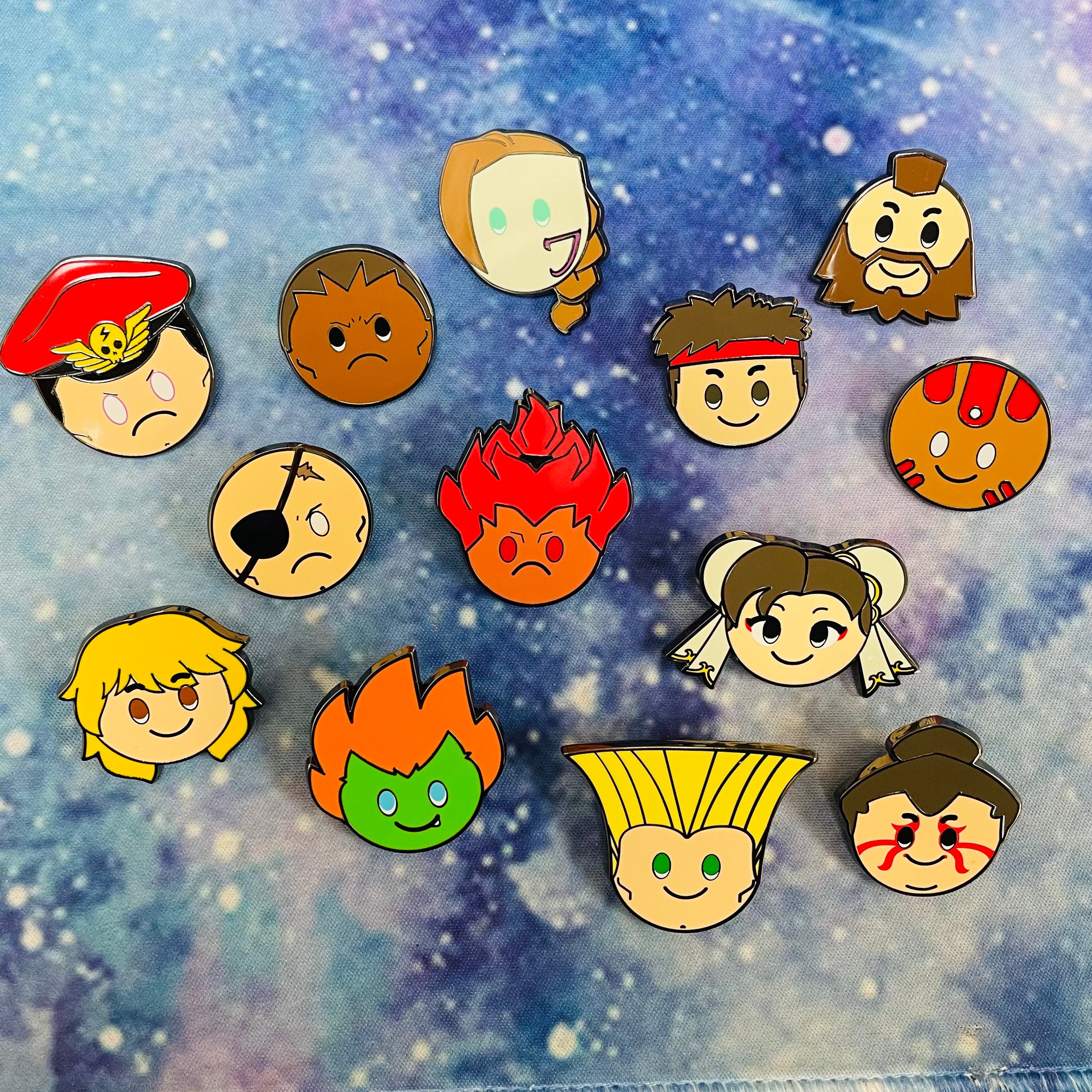 Street Fighter: Street-Moji Pins :( - Shadaloo Set – UDON Entertainment